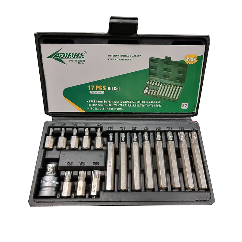 Set Puntas Torx 1/2" 17 Piezas