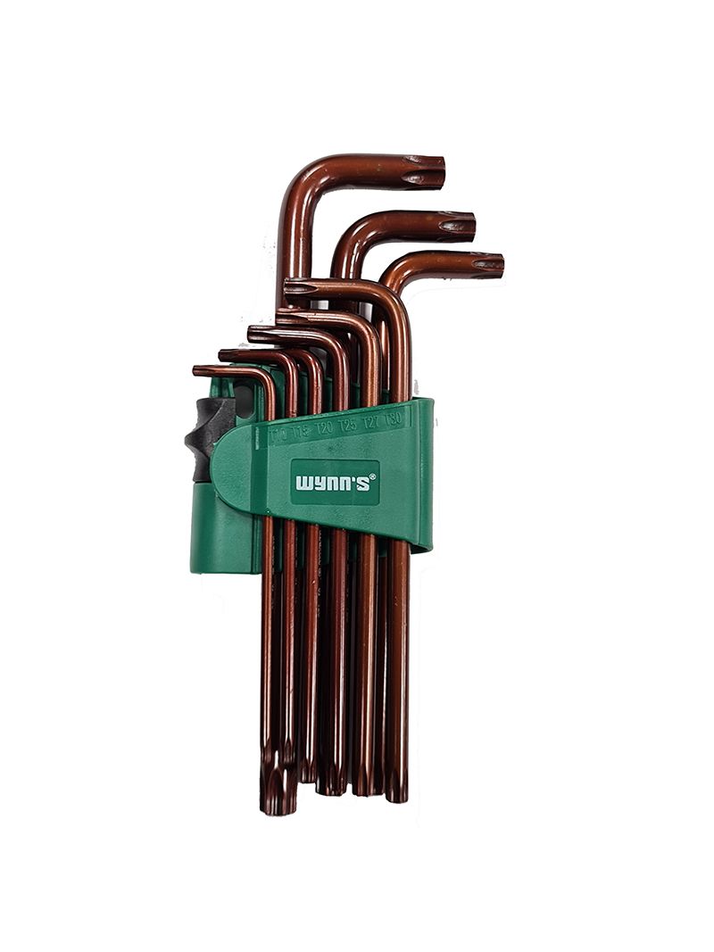 Set Llaves Torx Largas Con Orificio 9Pz