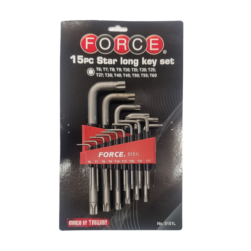 Kit Llaves Torx 15 Piezas T6 A T60