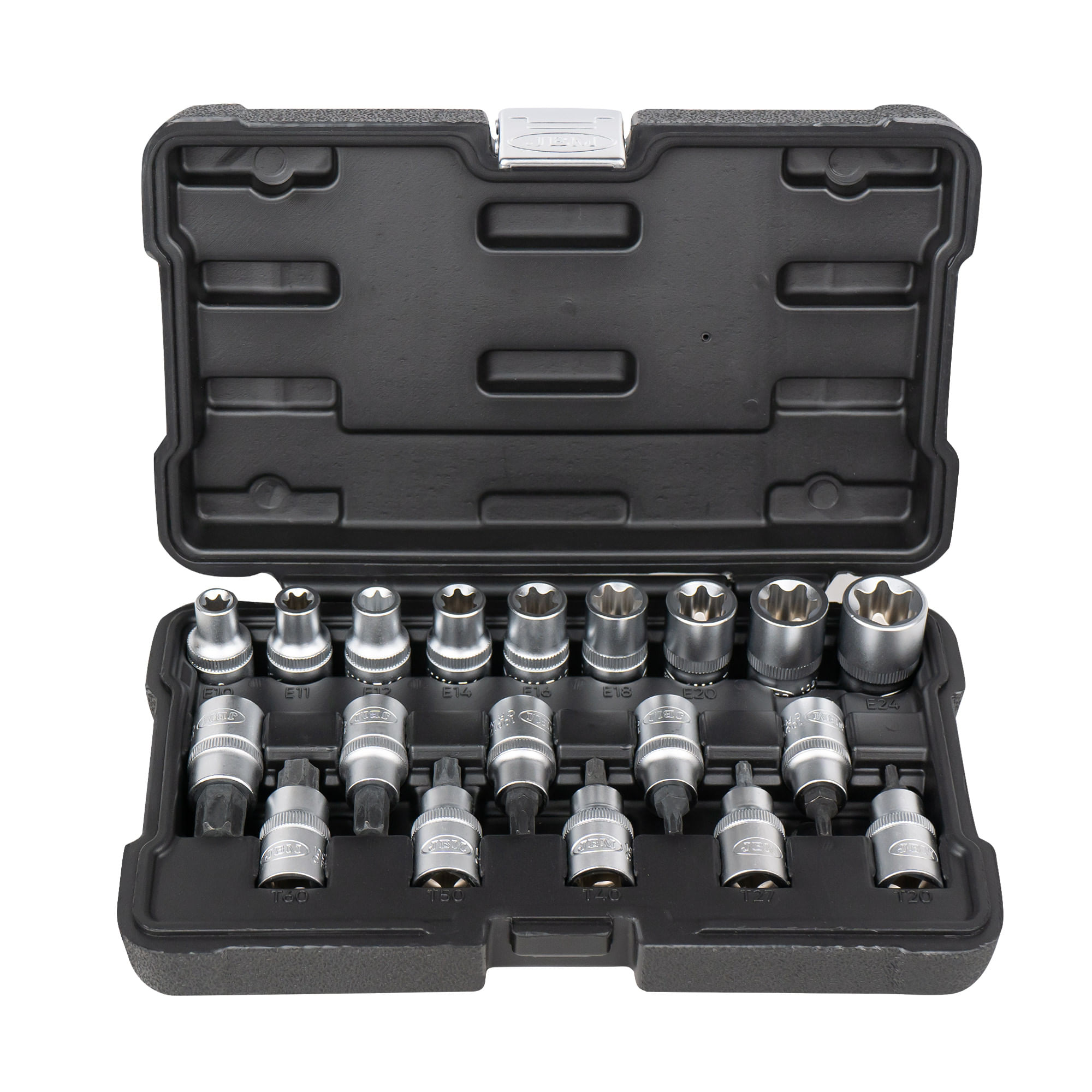 Set Dados Torx Hembra y Macho 1/2" 19 Piezas